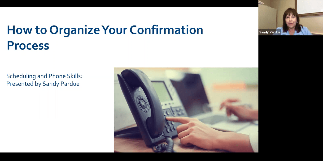 Scheduling and Phone Skills Track Live Training Session 3 - How to Organize a Confirmation ...